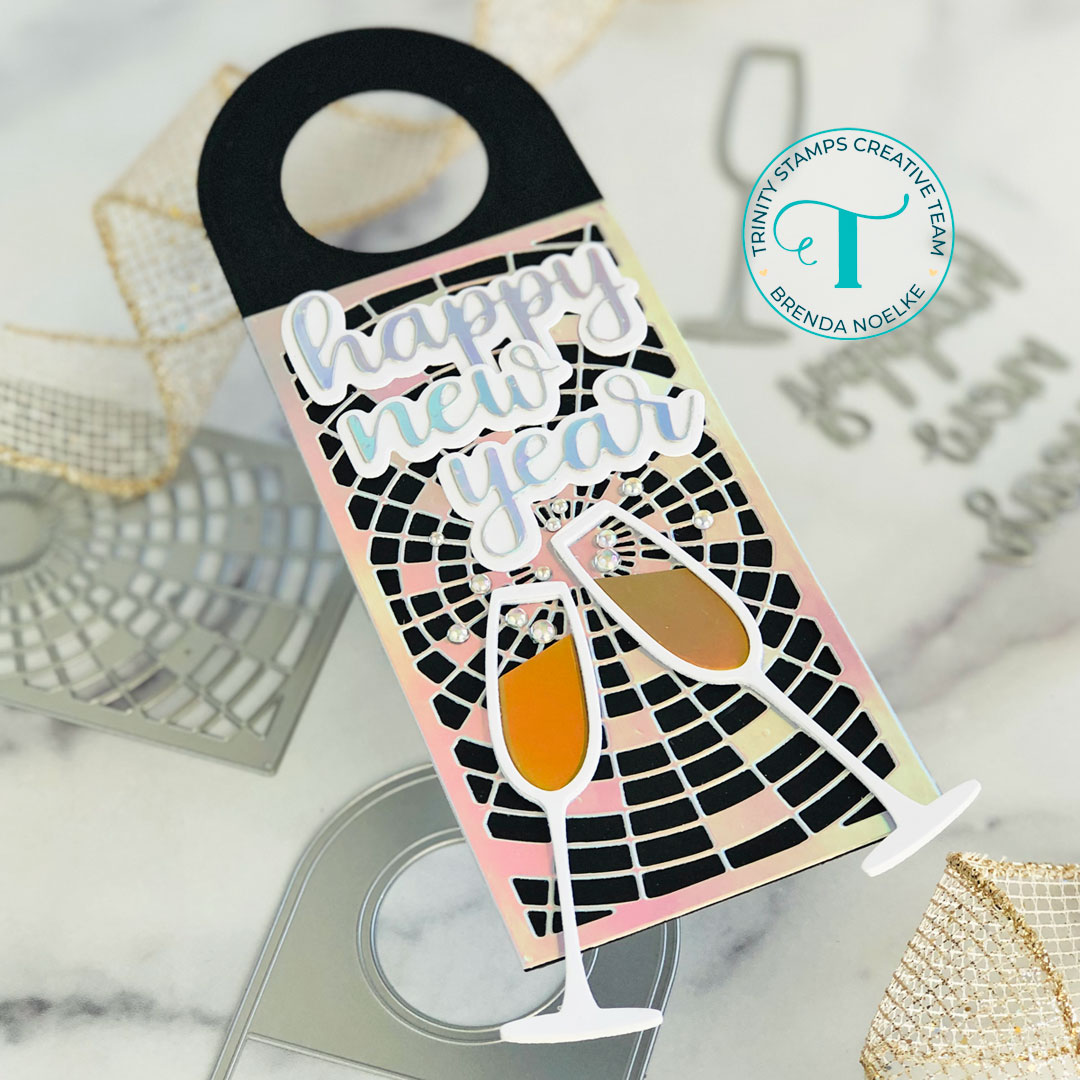 Happy New Year Bottle Gift Tag – Trinity Stamps