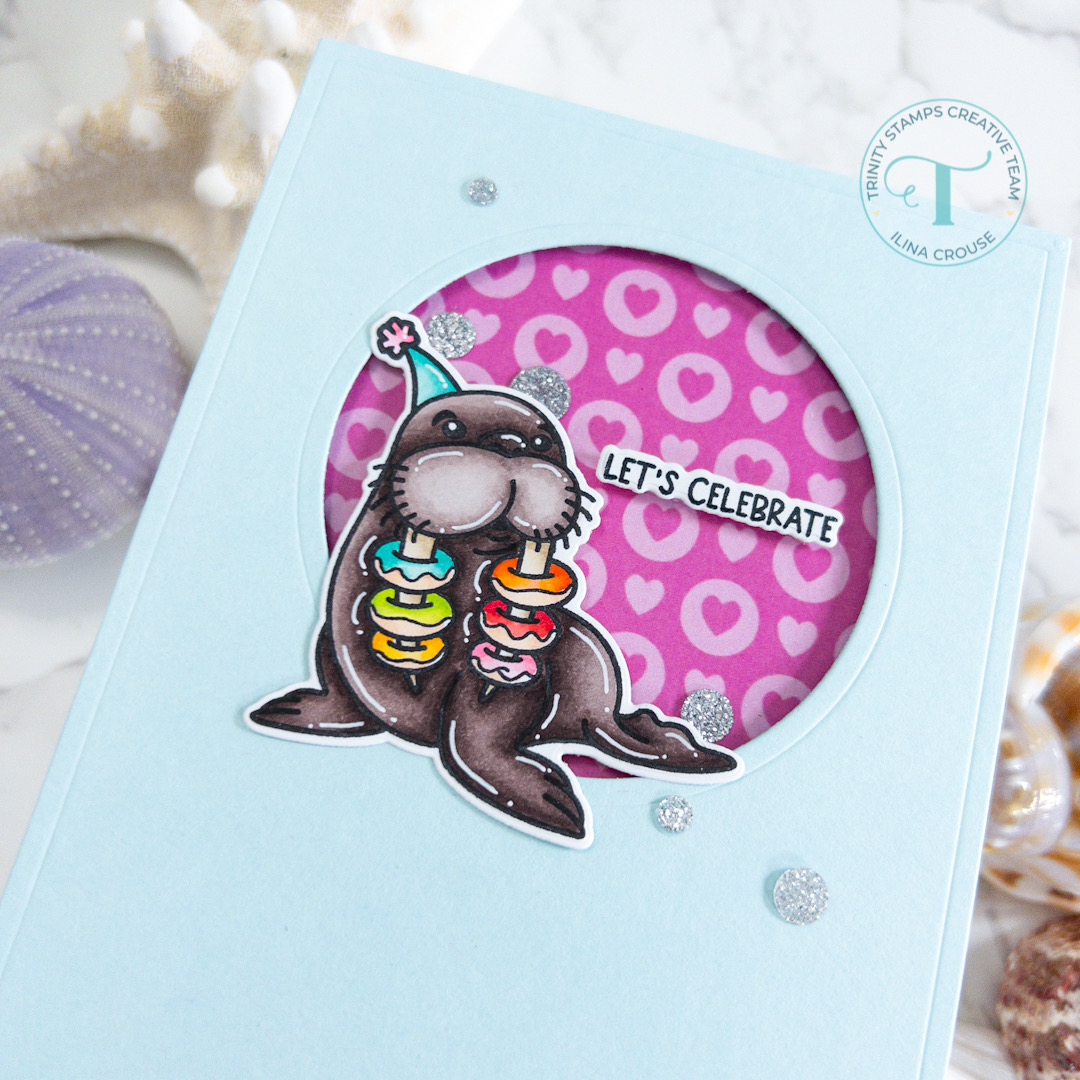 Party Walrus A2 Card – Trinity Stamps