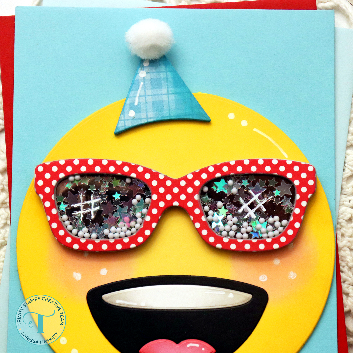 Let’s Party Emoji Shaker Card!! – Trinity Stamps