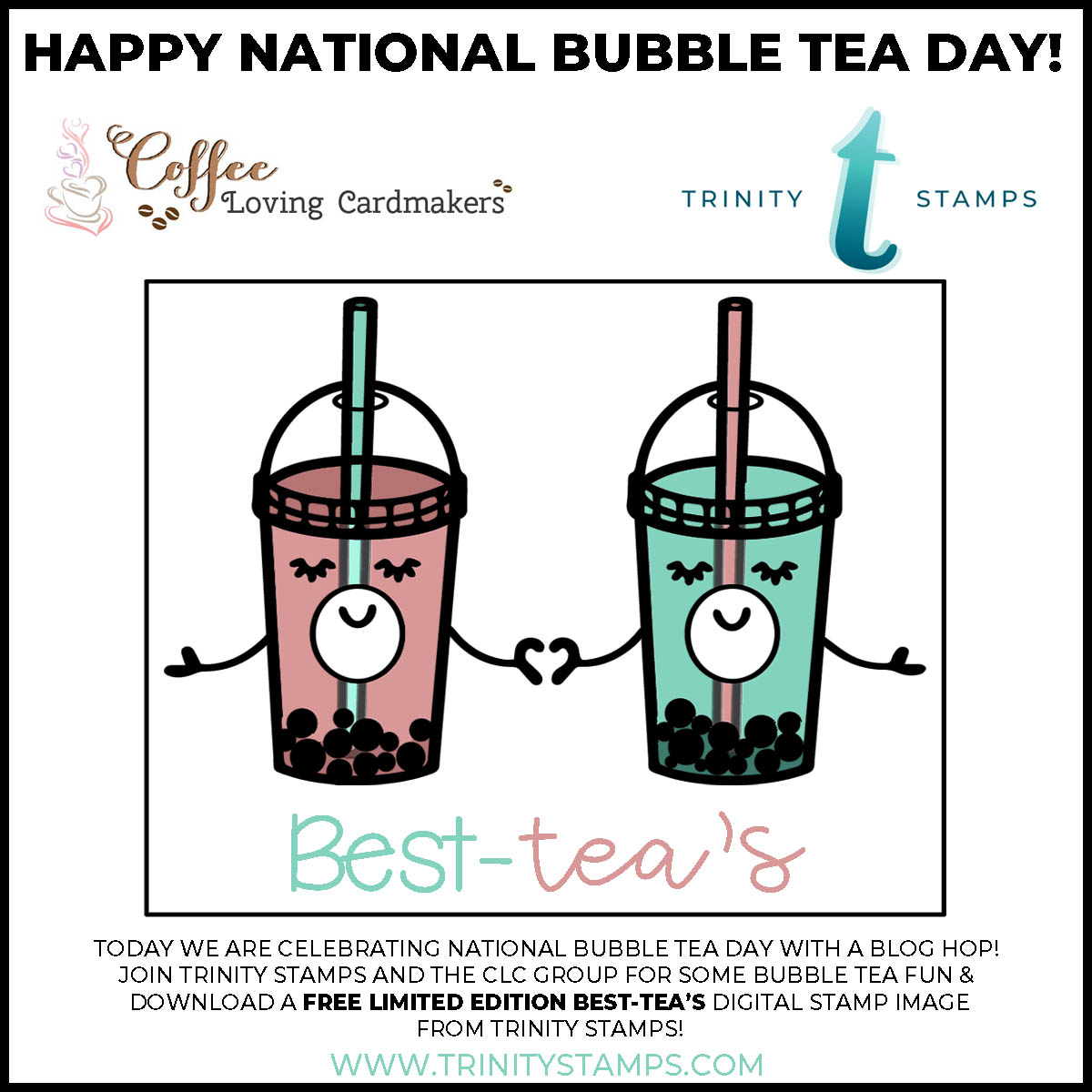 National Bubble Tea Day- CLC & Trinity Blog Hop – Trinity Stamps