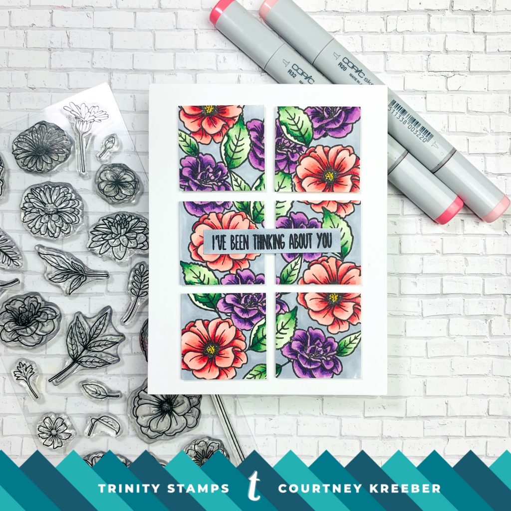 Creating a Tiled Card using Spring Fling Florals – Trinity Stamps