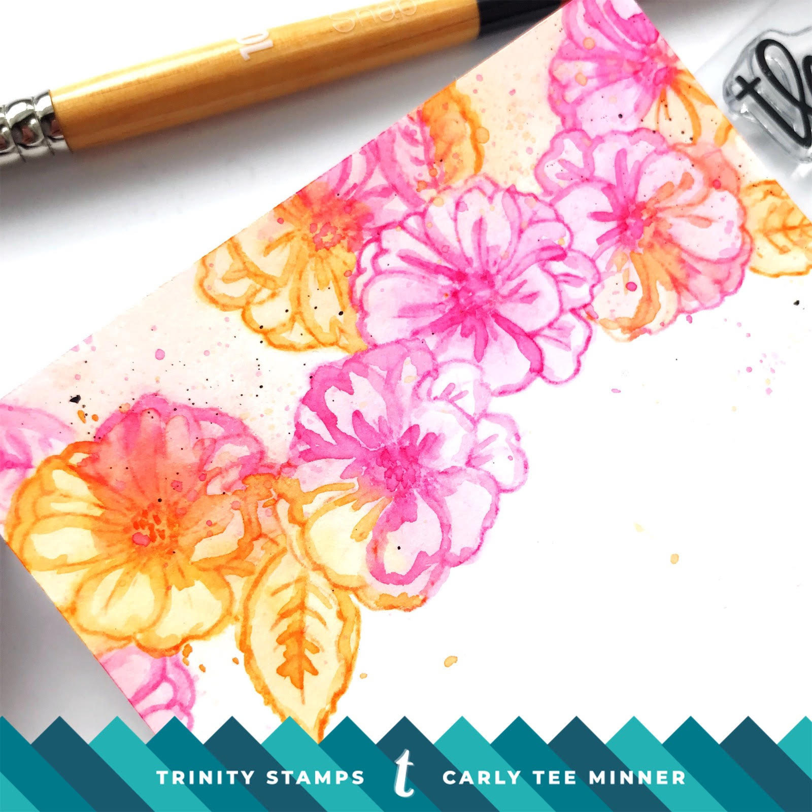 Easy Distress Ink Watercolor with Trinity Spring Fling Florals ...