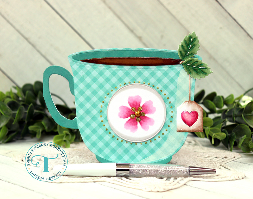 Shaped Tea Cup Card using coordinating Stencils in Different Ways ...