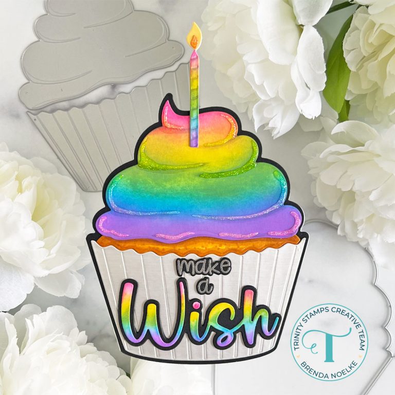 Make A Wish Cupcake Shaped Card – Trinity Stamps