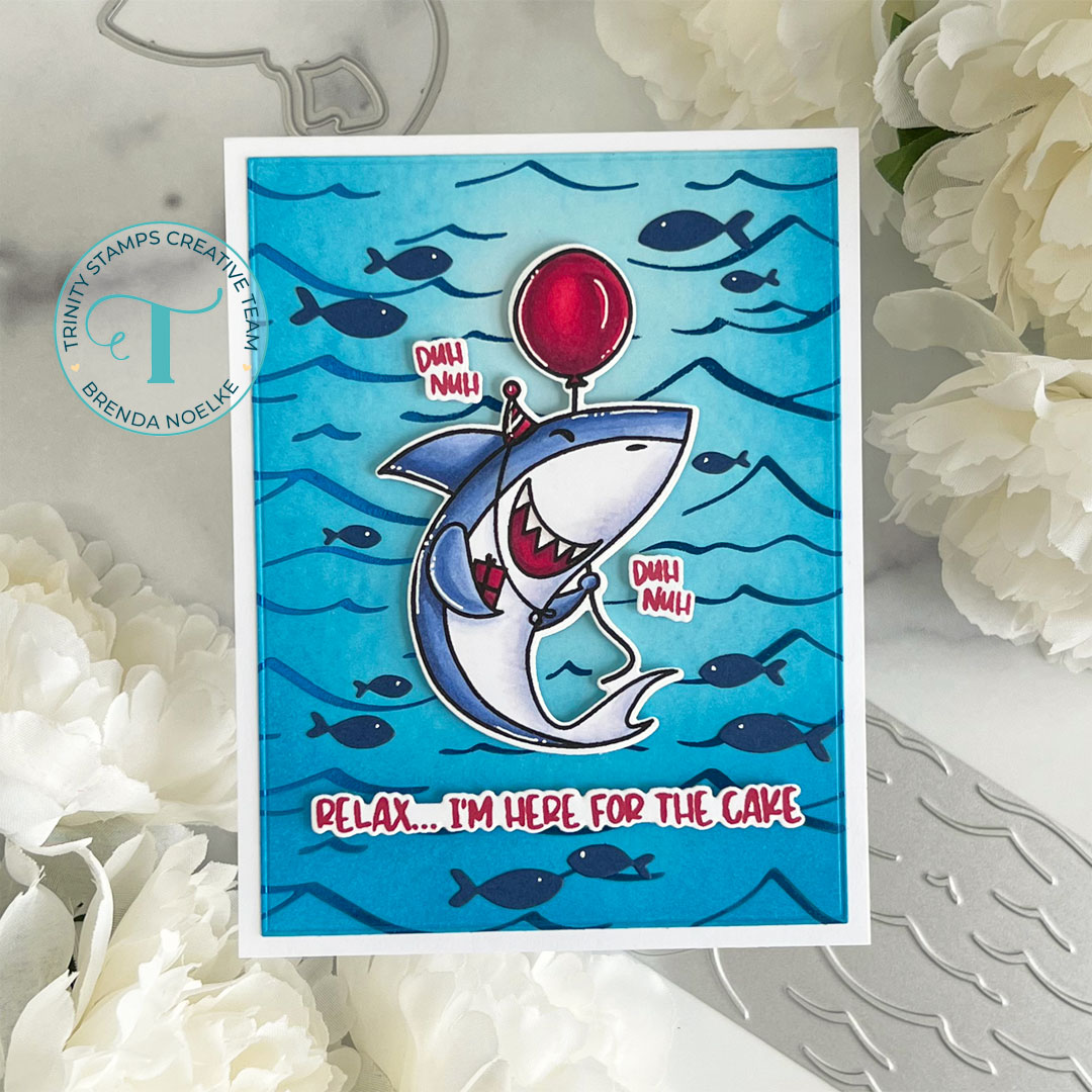 Shark Birthday Card – Shark Week – Trinity Stamps