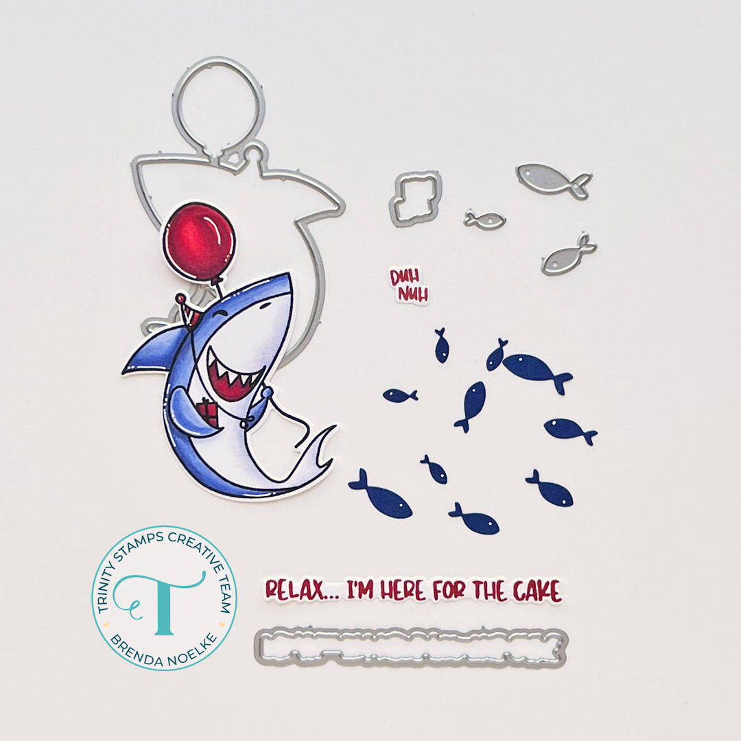 Shark Birthday Card – Shark Week – Trinity Stamps