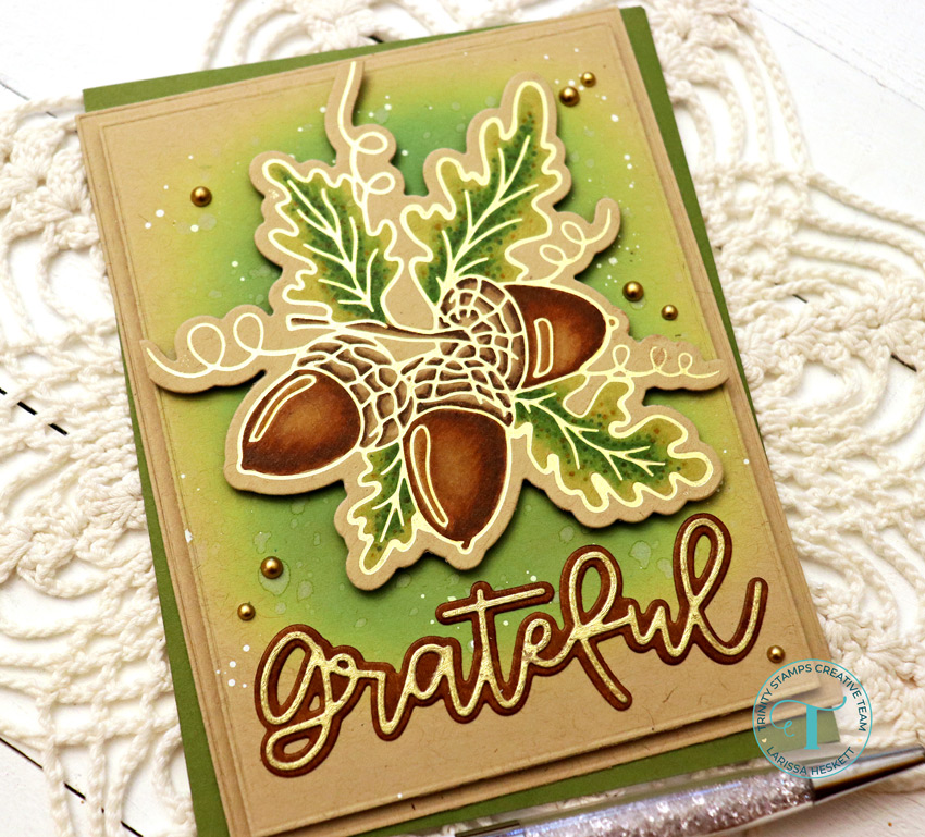 Acorn Cluster Cut & Foil Grateful Card Set!! – Trinity Stamps