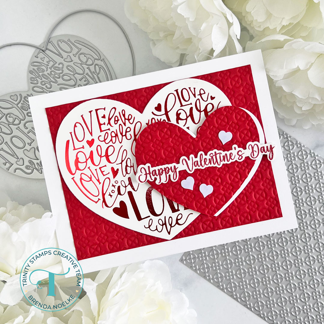 Red Foiled & Embossed Valentine – Trinity Stamps