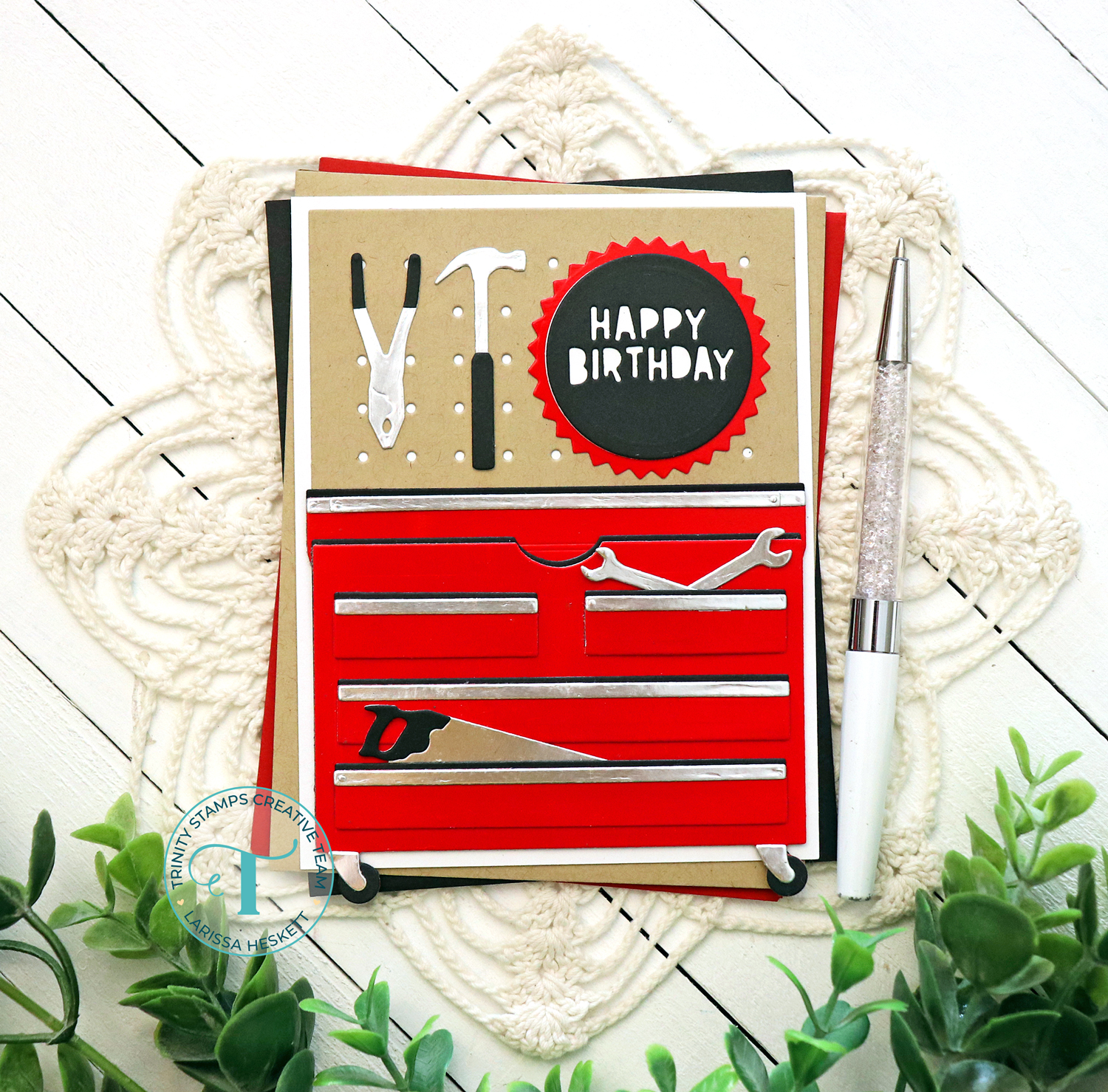 Happy Birthday Tool Box Gift Card Holder Card!! – Trinity Stamps