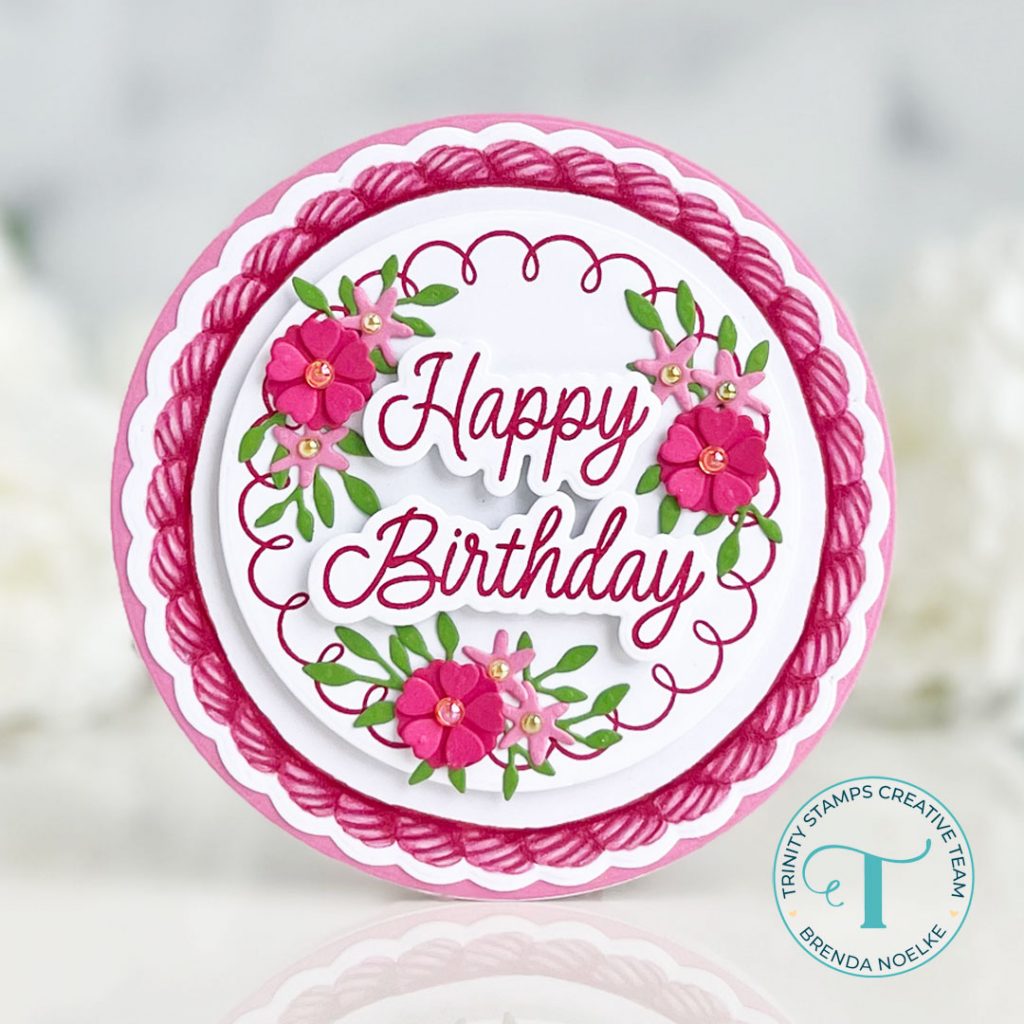Round Birthday Cake Card – Trinity Stamps
