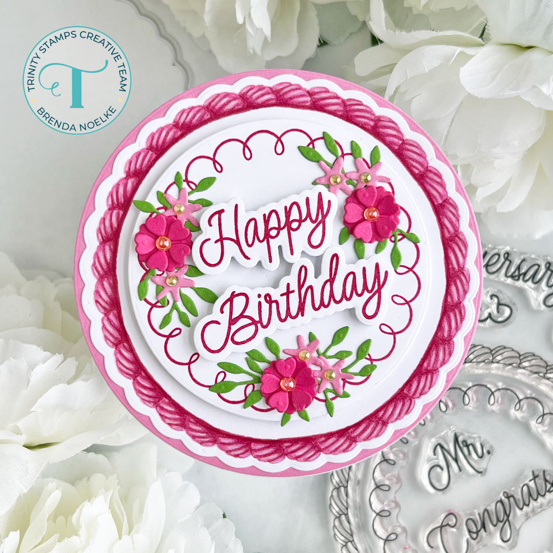 Round Birthday Cake Card – Trinity Stamps