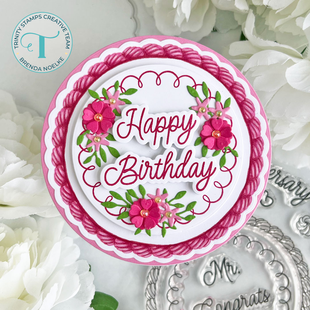 Round Birthday Cake Card – Trinity Stamps