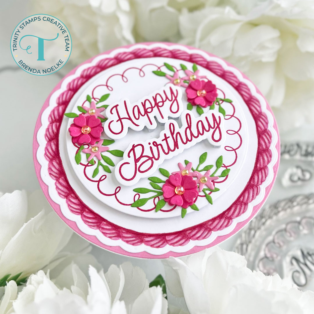 Round Birthday Cake Card – Trinity Stamps