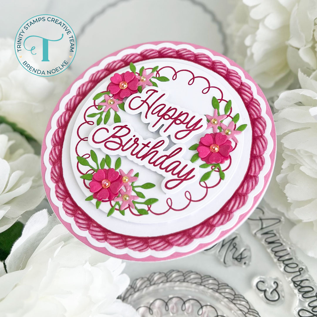 Round Birthday Cake Card – Trinity Stamps