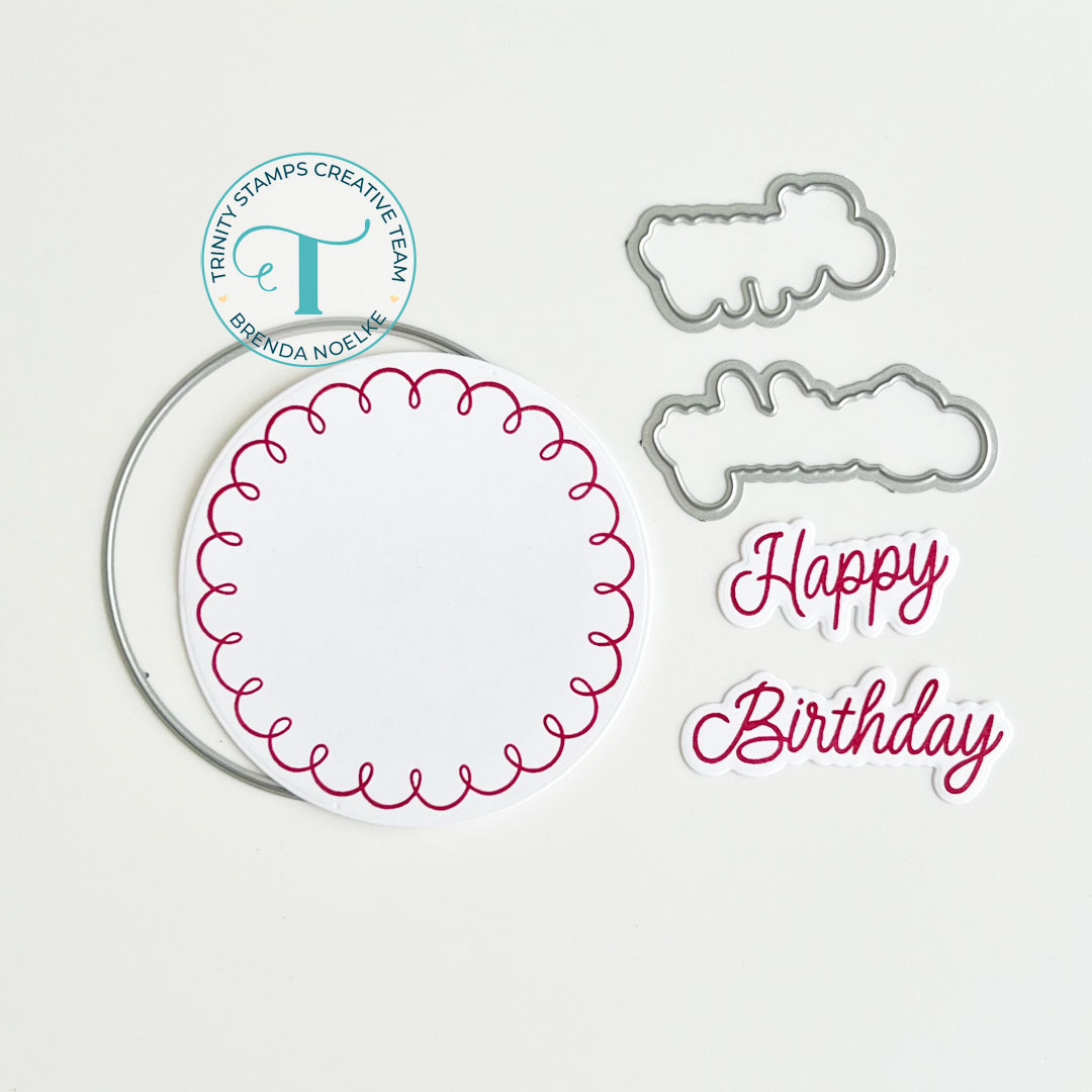 Round Birthday Cake Card – Trinity Stamps