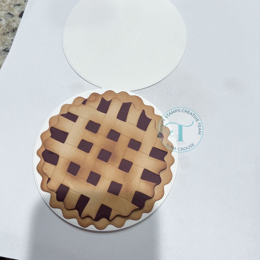 Wishing You Full-Filling Holiday Pie Shaped Card – Trinity Stamps