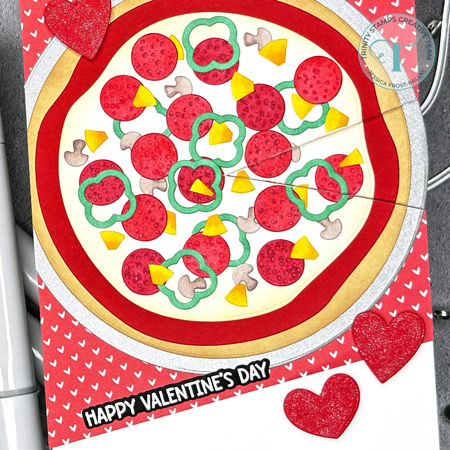 Valentine’s Day Pizza Slice Cut-Out Card – Trinity Stamps